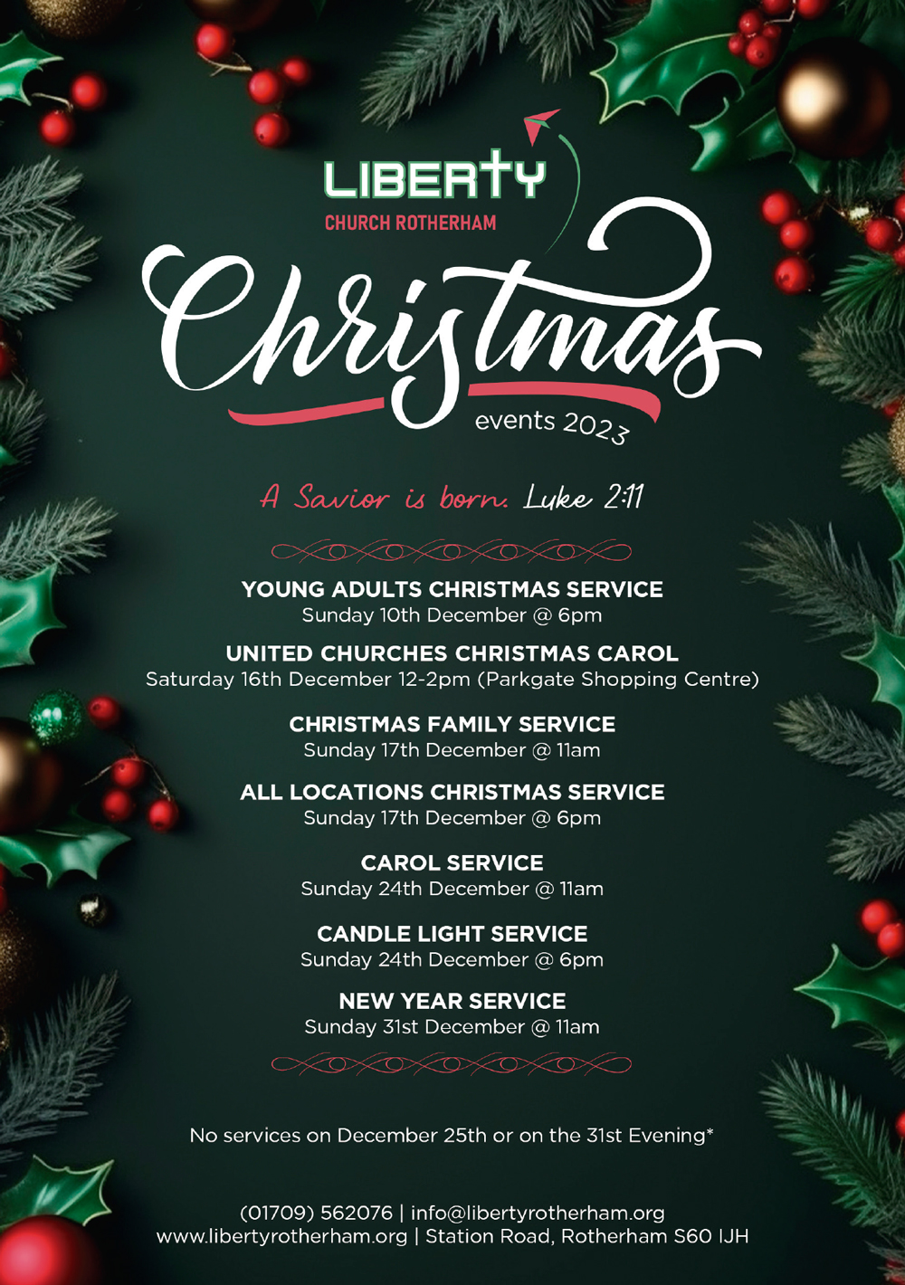 Christmas Events at Liberty Church Rotherham 2023